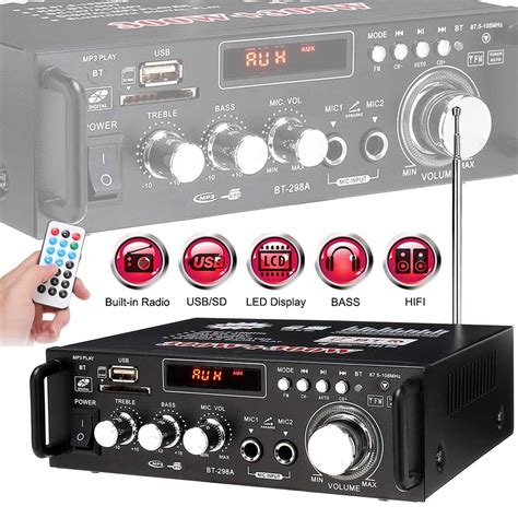 600w Car Amplifier Home Audio Bluetooth Amplifiers Grandado