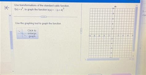 Solved Use transformations of the standard cubic function, | Chegg.com