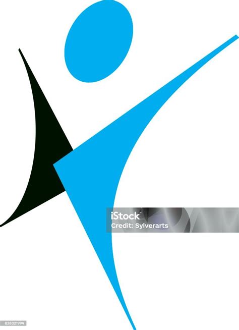 벡터 그림을 제기 손으로 즐거운 추상적인 개인의 성공적인 사업 경력 추상적인 기호입니다 기업 개발입니다 자유 크리에이 티브 아이콘입니다 개성 개념에 대한 스톡 벡터 아트 및