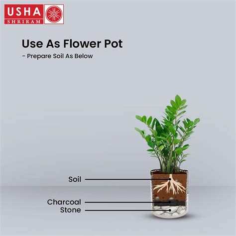 Usha Shriram Stainless Steel Flower Pot Tower Planter 22l Rust Gb Usha