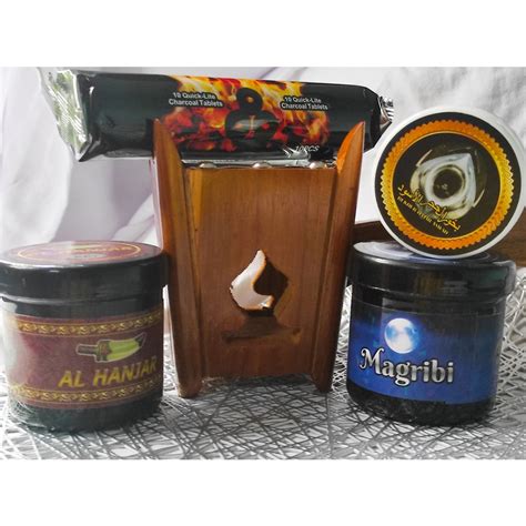 Jual Paket Big Mabkharah Kayu Sedang Dengan Duo Buhur Arf Dan Buhur Alatas Dan Areng Magic