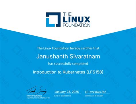 Linuxfoundation Linux Opensource Techskills Professionaldevelopment Janushanth Sivaratnam