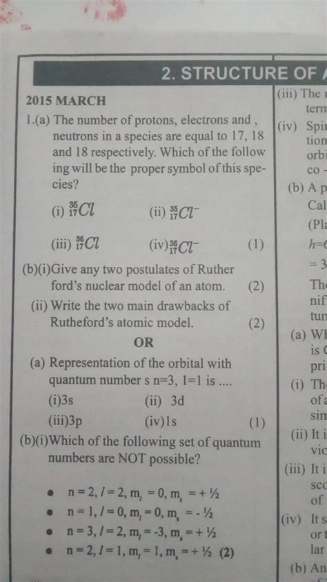 Or 2 A Representation Of The Orbital With Quantum Number Sn 3 1 1 Is
