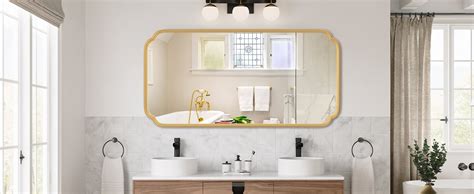 Ferytange Gold Mirrors For Bathroom 18 X 24 Rectangular