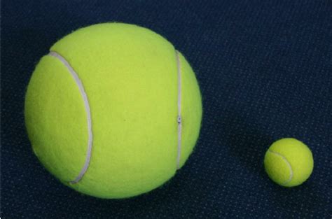 A Comparison Of The Large Tennis Ball And A Standard Tennis Ball