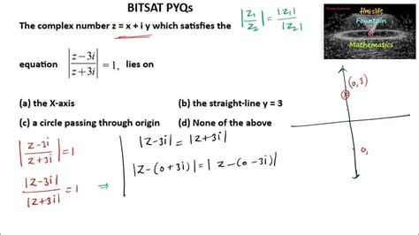 the complex number z x iy which satisfies equation z 3i z 3i 1 lies on