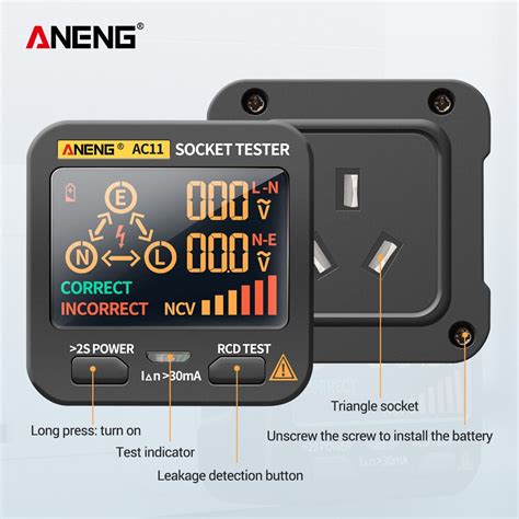 Aneng Ac11 Socket Tester Electric Leakage Detector Grandado