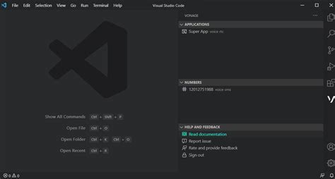 GitHub Vonage Vscode A Visual Studio Code Extension For Accessing The Vonage Communication APIs