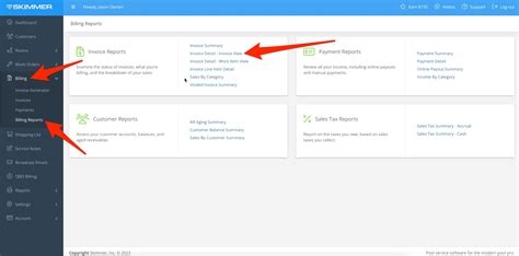Skimmer Billing Report Invoice Details Pool Software Videos