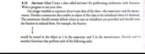 solved 9 15 rational class create a class called rationa]