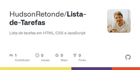 Github Hudsonretondelista De Tarefas Lista De Tarefas Em Html Css