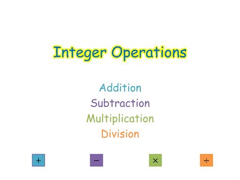 Integer Operations PPTX