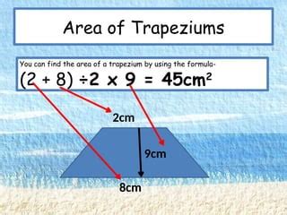 Area Of Shapes Pptx Finding The Area Of D Shapes PPTX