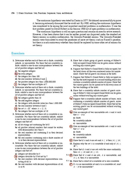 Exercises 2 Basic Structures Sets Functions Sequences Sums And