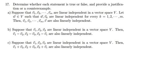 Solved Determine Whether Each Statement Is True Or Chegg