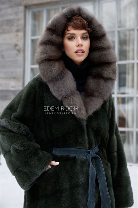 Цена на длинную шубу с купюшоном из куницы в Москве | Артикул: W-9250-2 ...