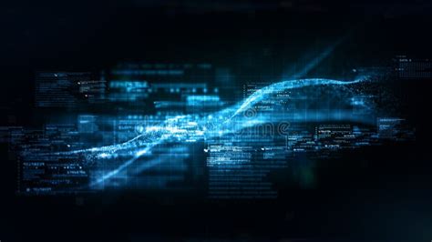 Digital Cyberspace With Particles And Digital Data Network Connections High Speed Connection