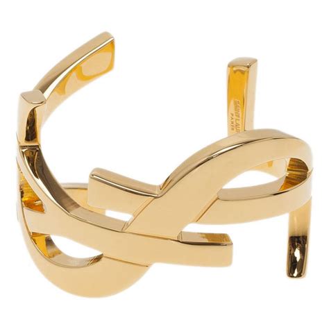 Saint Laurent Paris Cassandre Gold Plated Bracelet Saint Laurent Paris
