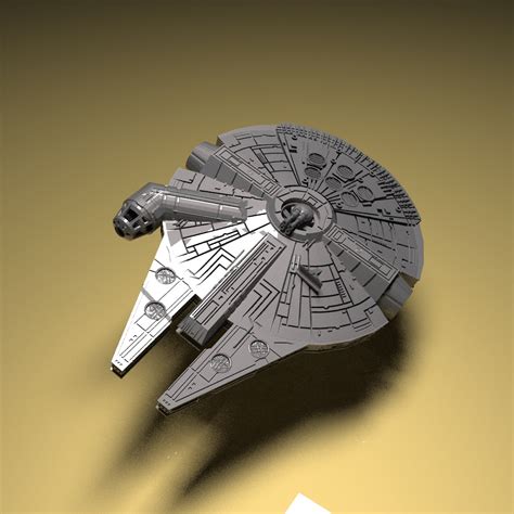 Millennium Falcon 3d Print Model Stl File For 3d Printerhigh Etsy