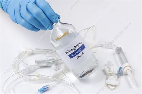 Nitroglycerin Iv Bottle Stock Image F035 9114 Science Photo Library