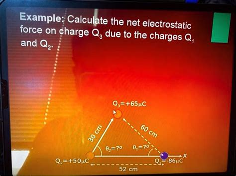 Example Calculate The Net Electrostatic Force On Charge Q3 Due To The