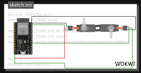 Motor Servo Blynk สอบ Wokwi Esp32 Stm32 Arduino Simulator