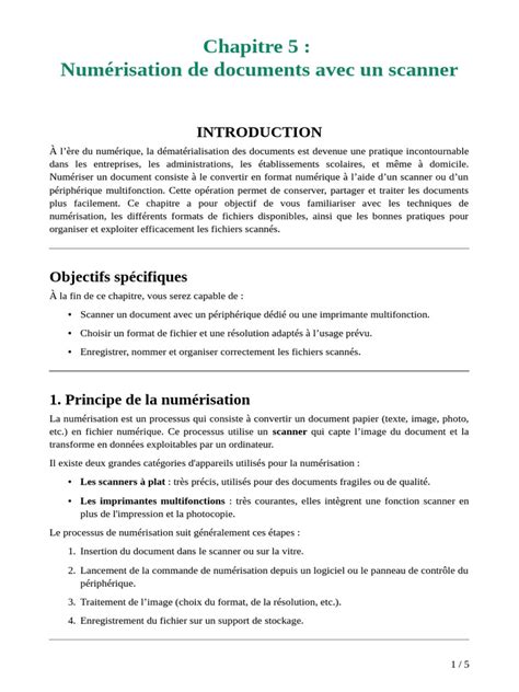 Guide De Numérisation De Documents Pdf Pdf Scanner Informatique
