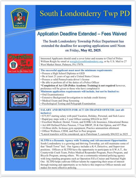 South We Are Accepting Applications For The Position Of Police
