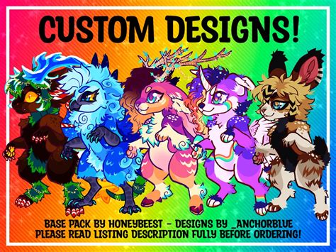 Custom Original Character Design Furry Fursona Adoptable Etsy