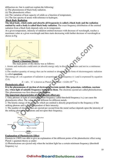 Chse Odisha Class 11 Structure Of Atom Notes Odisha Board Solutions Com