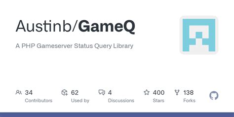 Github Austinb Gameq A Php Gameserver Status Query Library