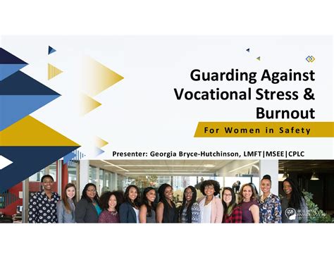 Guarding Against Vocational Stresswomen In Safety Conference Oshaedne
