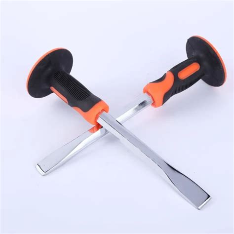 Flat Punch Chisel With Rubber Handle Chromed Chisel China Chisel And Mortise Chisel