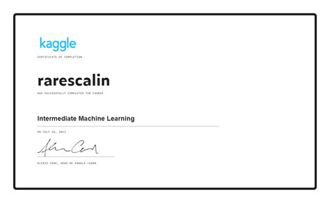 Rares Calin Completed The Intermediate Machine Learning Course On Kaggle Rares Calin Completed The Intermediate Machine Learning Course On Kaggle