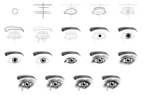 How To Draw A Realistic Crying Eye Step By Step
