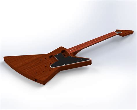 Gibson Explorer 3d Model Electric Guitar Lonely Star Guitars