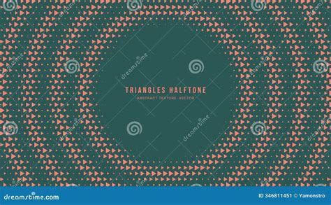 Triangles Halftone Pattern Concentric Circles Vector Orange Green