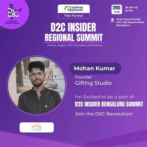Mohan Kumar On Linkedin D2c D2cinsidersummits D2cinsider