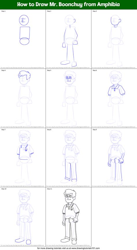 How To Draw Mr Boonchuy From Amphibia Amphibia Step By Step
