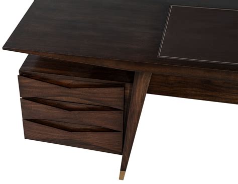 Custom Modern Walnut Executive Desk By Carrocel Carrocel Interiors