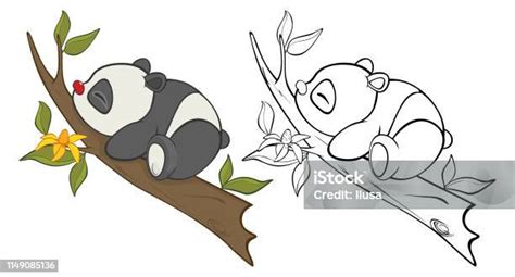 당신이 디자인 및 컴퓨터 게임에 대 한 귀여운 만화 캐릭터 팬더의 벡터 일러스트 레이 션 색칠 하기 책 개요 세트 곰에 대한 스톡 벡터 아트 및 기타 이미지 Istock