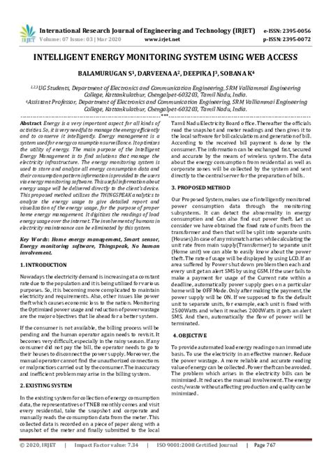 pdf irjet intelligent energy monitoring system using web access