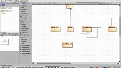 Drawing Uml Inheritancegeneralisation Associations In Magicdraw Youtube