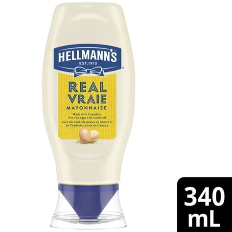 Mayonnaise Hellmanns Vraie 340 Ml Vraie Mayonnaise Walmartca
