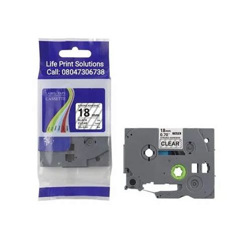 Brother Tze Black On Clear Mm Label Tape Compatible For Printing Industry At Piece