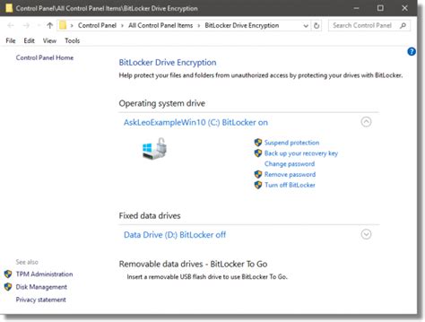 Use BitLocker To Bypass Potential Self Encrypting Drive Vulnerabilities Ask Leo