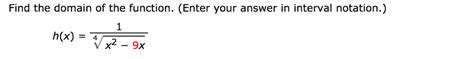 Solved Find The Domain Of The Function Enter Your Answer