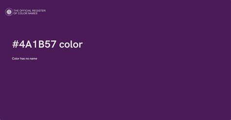Color 4a1b57 The Official Register Of Color Names
