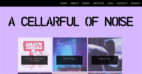 A Cellarful Of Noise Article Archive