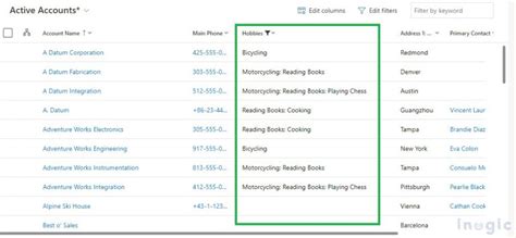 how to apply filters on multi choices columns in dynamics 365 ce